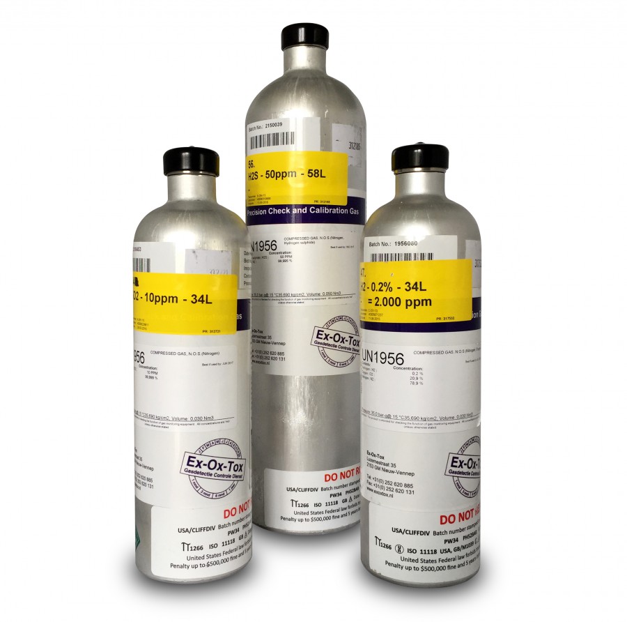 Kalibratiegassen om eigen meetinstrumenten te kaliberen - EX-OX-TOX